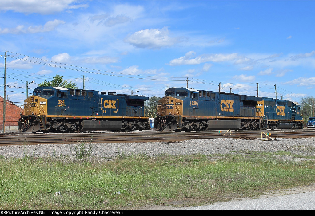 CSX 629, 384 and 6012